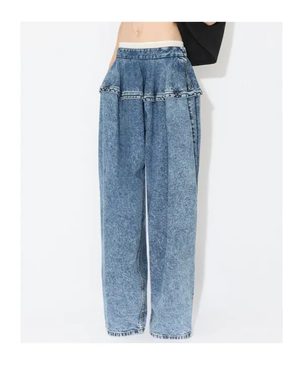 Alaïa Basque Denim Trousers - Blue