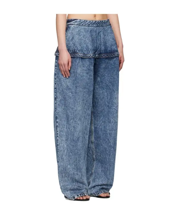 Alaïa Basque Denim Trousers - Blue