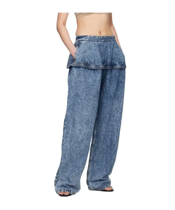 Alaïa Basque Denim Trousers - Blue