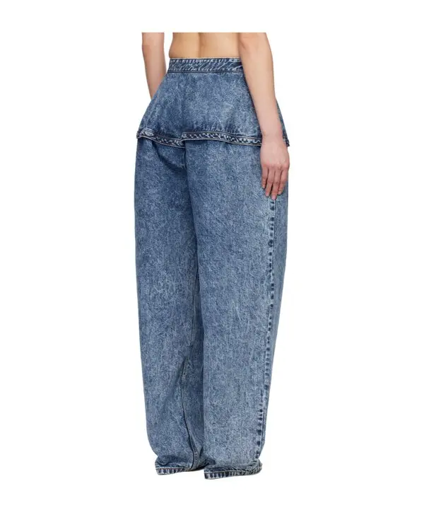 Alaïa Basque Denim Trousers - Blue