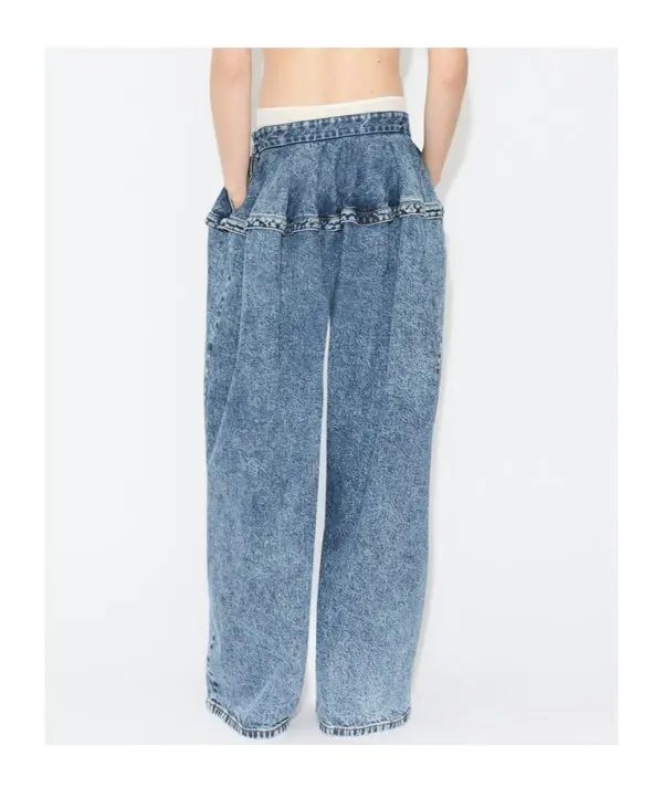 Alaïa Basque Denim Trousers - Blue