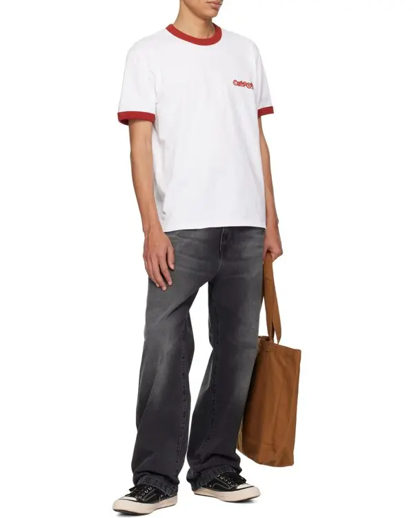 Carhartt Work In Progress S/s Ip Ringer Logo T-shirt - White/red/red