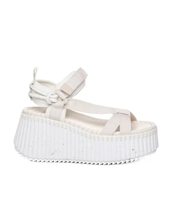 Chloé Open-toed High-heeled Sandals - White