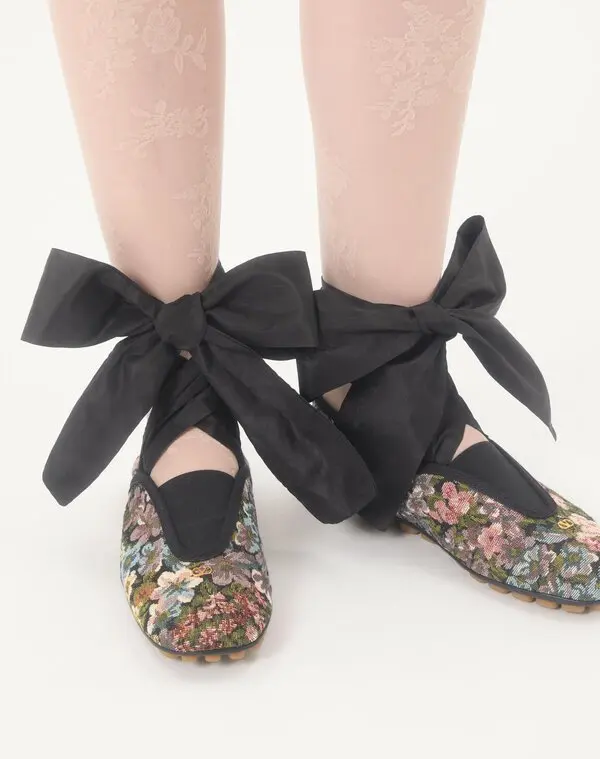 Valentino Garavani Rythmika Ballerina In Après L'hiver Jacquard Fabric