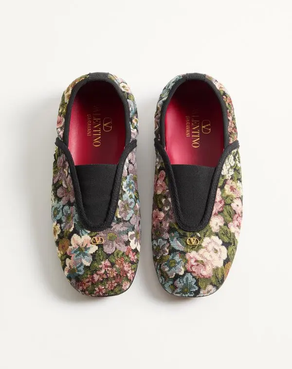 Valentino Garavani Rythmika Ballerina In Après L'hiver Jacquard Fabric