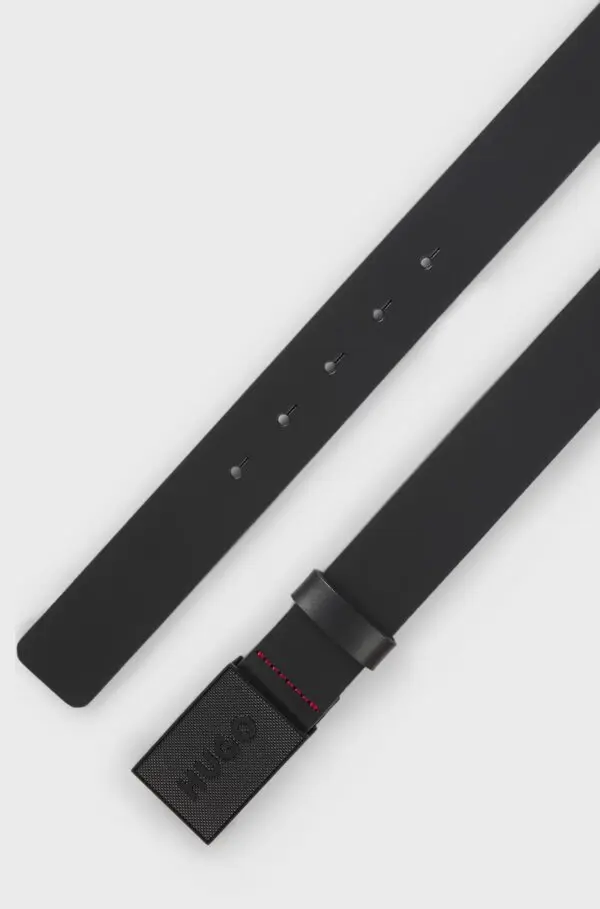 Hugo Boss Belt With Plaque Buckle