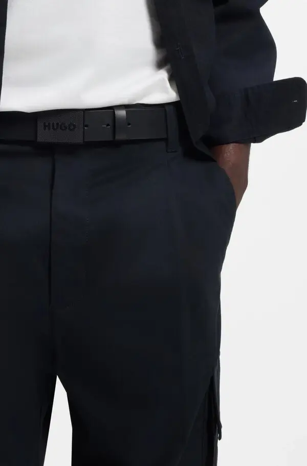 Hugo Boss Belt With Plaque Buckle