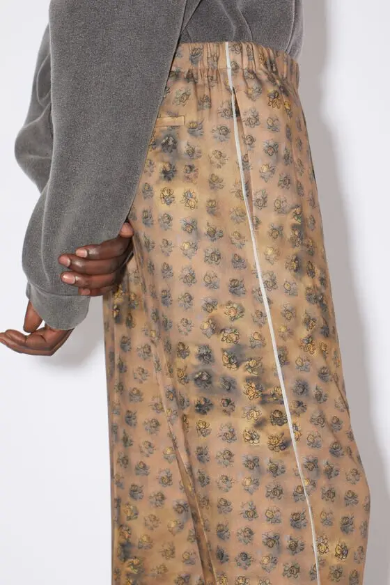 Acne Studios Floral-print Straight-leg Trousers