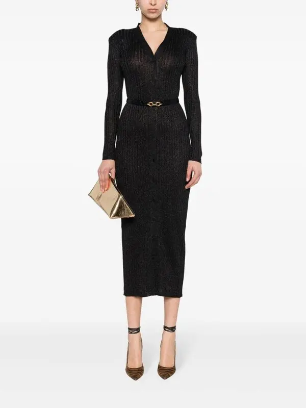 TOM FORD Metallic-threading Knitted Maxi Dress