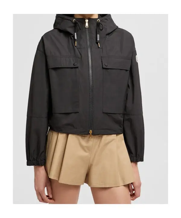 Moncler Logo Patch Zip-up Jacket