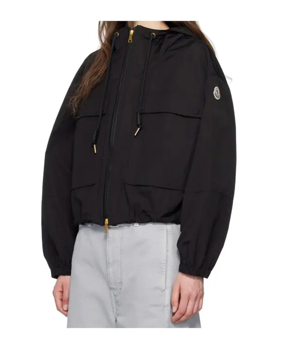 Moncler Logo Patch Zip-up Jacket