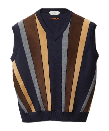 Versace Patchwork Knitted Vest