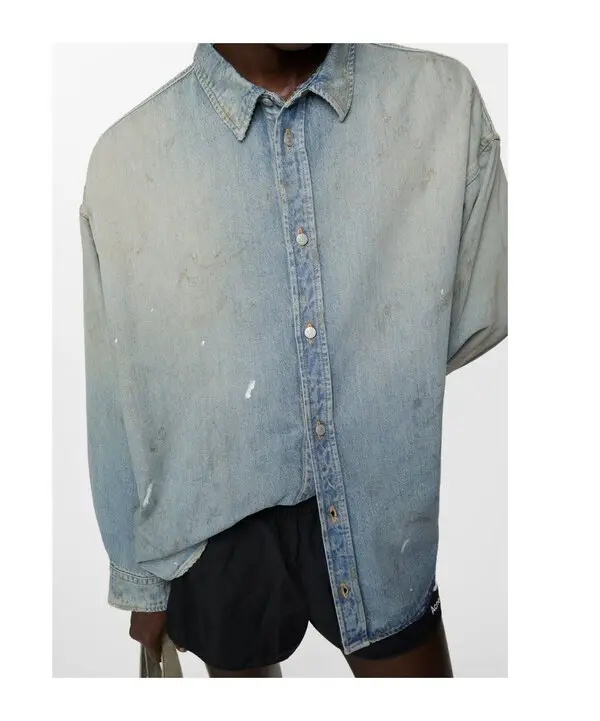 Acne Studios Distressed Denim Shirt