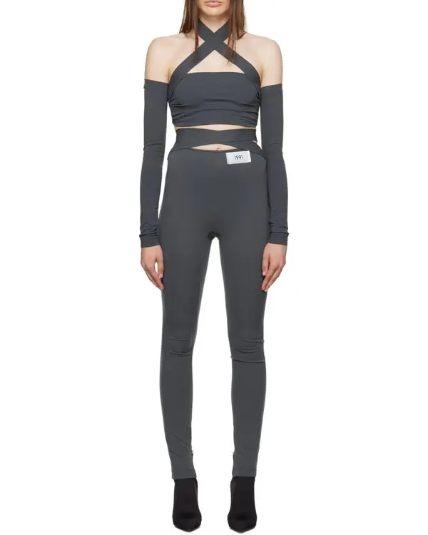 Dolce & Gabbana Crossover-strap High-waisted Leggings