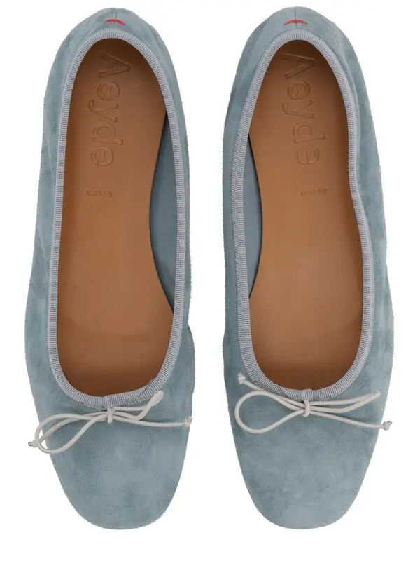 AeydĒ Bow Detailed Slip-on Flats - Gray
