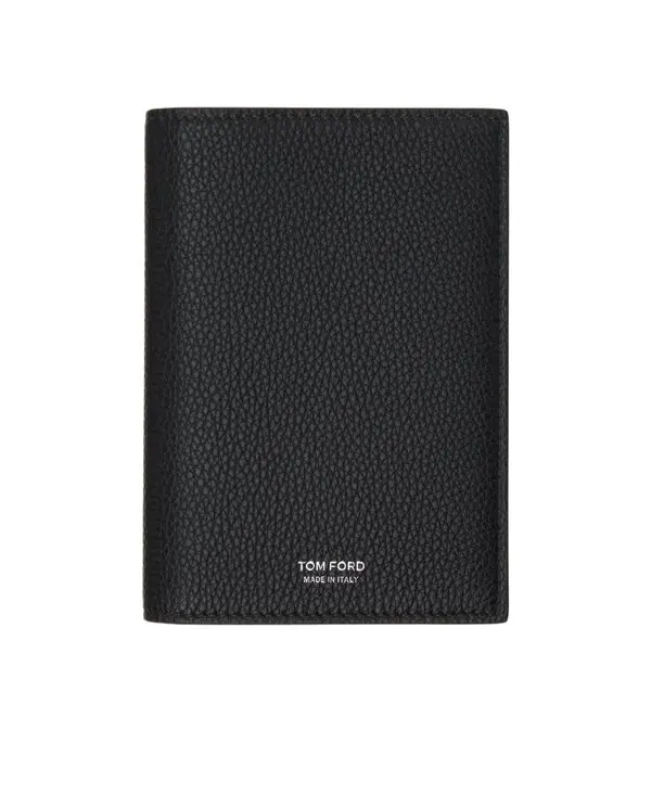 TOM FORD Logo Lettering Bifold Wallet - Black