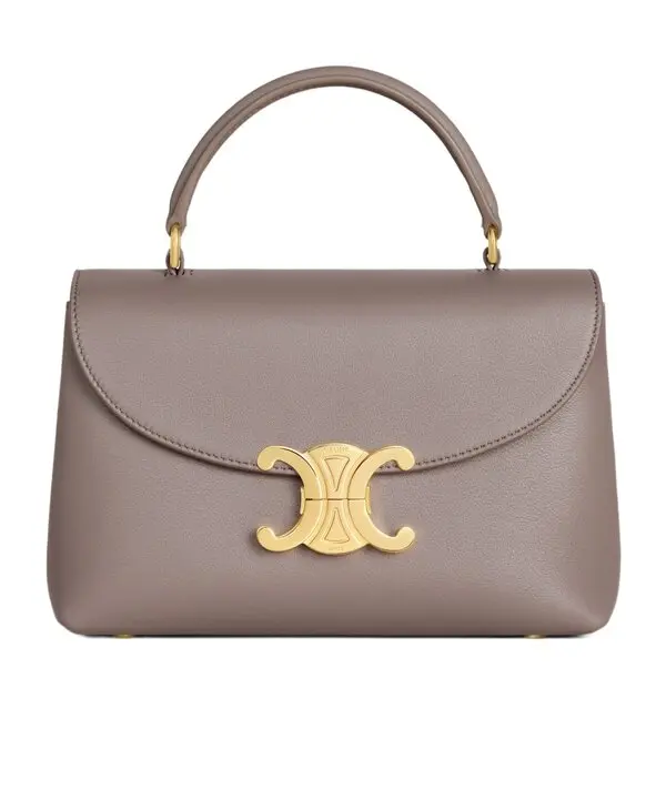 Celine Teen Nino Bag In Supple Grained Calfskin - Gray