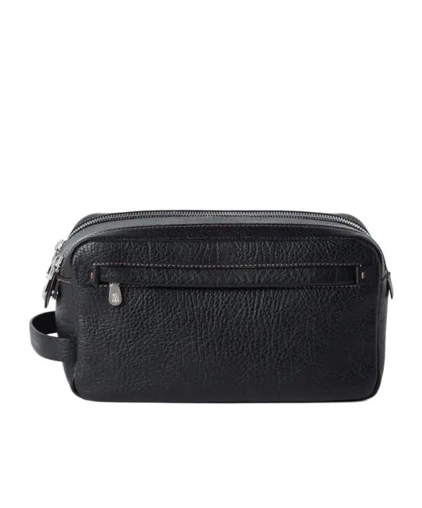 Brunello Cucinelli Zipped Wash Bag - Black