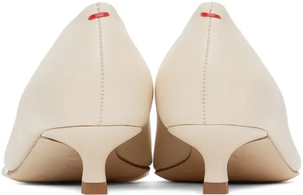AeydĒ Logo Low-heeled Pumps - White