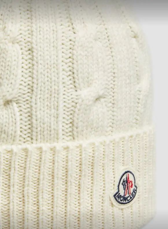 Moncler Logo Patch Pompom Detailed Beanie
