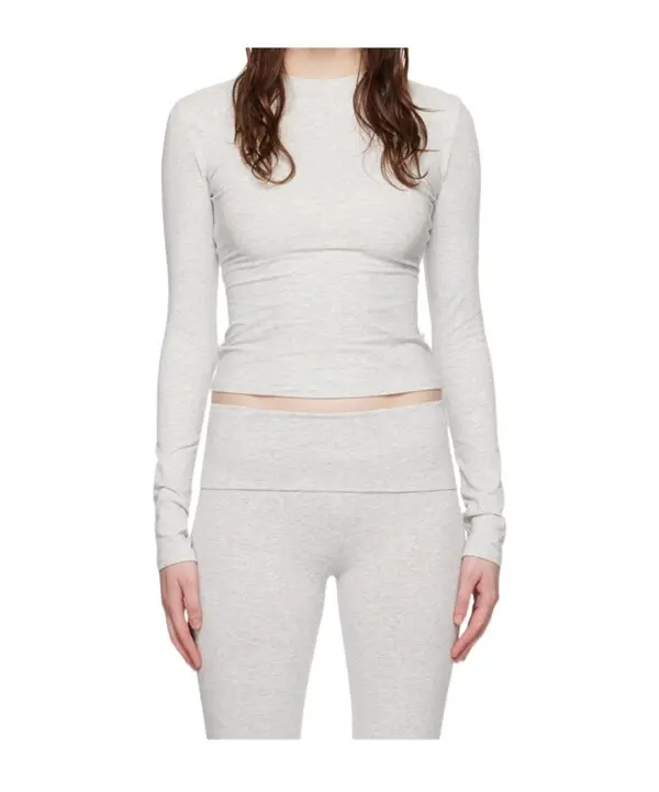SKIMS Long-sleeved T-shirt - White