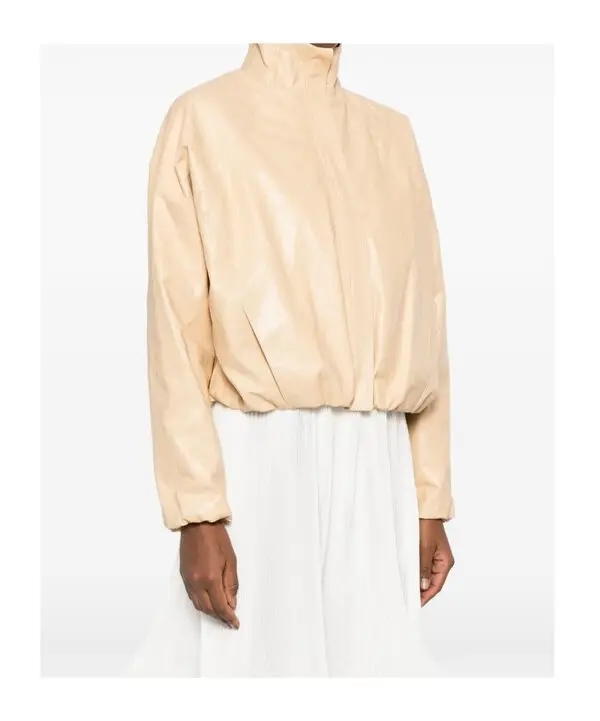 Alaïa High-neck Leather Jacket
