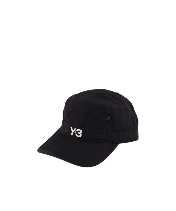 Y3 Logo Printed Workwear Cap - Black