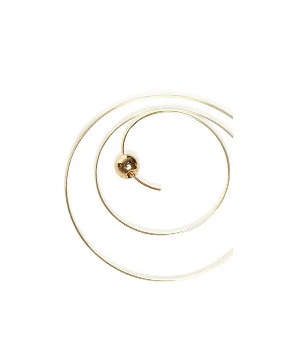 Alaïa Logo Engraved Spiral Earrings