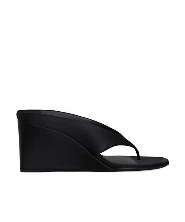 Alaïa Wedge Thong Sandals - Black