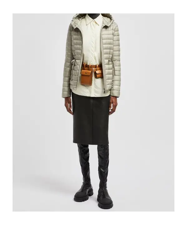 Moncler Raie Short Down Jacket - Light Gray