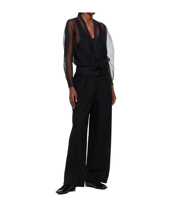 Issey Miyake Pleated Wide-leg Trousers