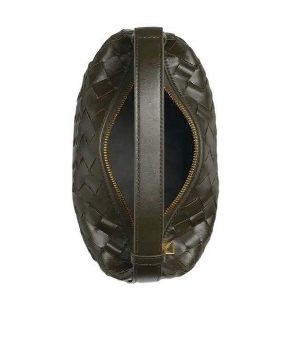Bottega Veneta Wallace Woven Shoulder Bag - Khaki