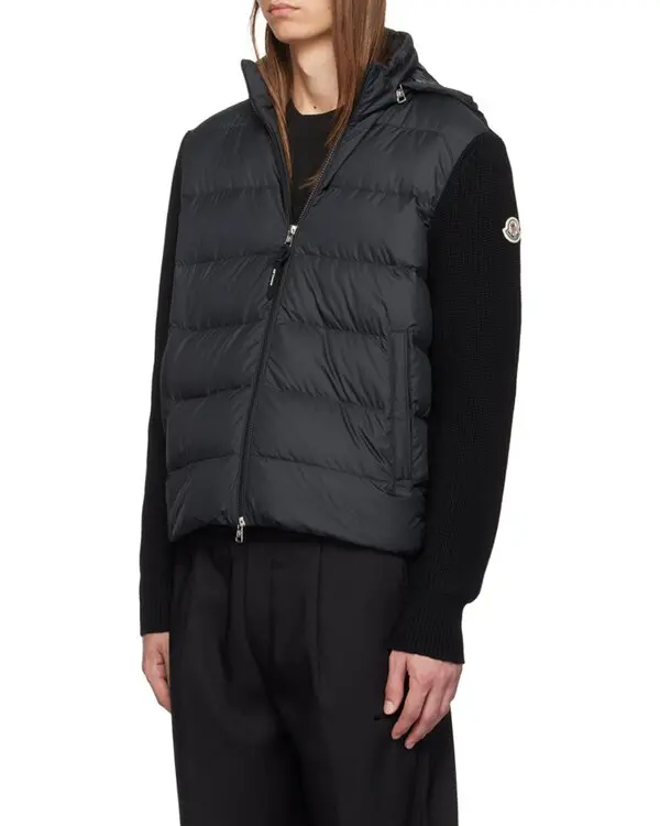 Moncler Logo Patch Padded Cardigan