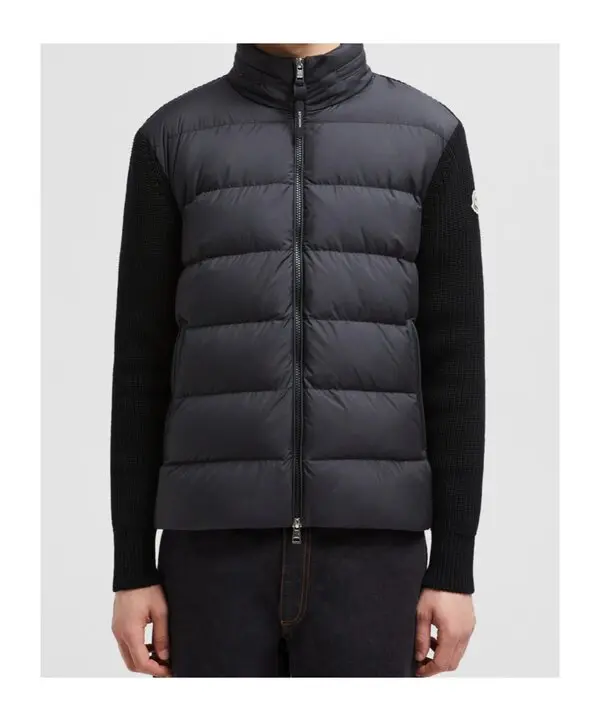 Moncler Logo Patch Padded Cardigan