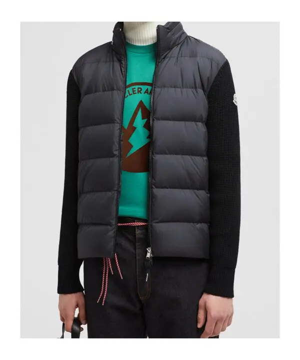 Moncler Logo Patch Padded Cardigan