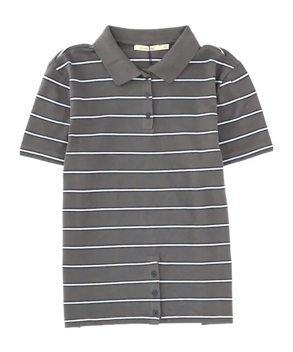 Paloma Wool Striped Buttoned Top - Grey