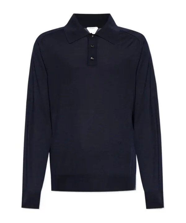 Bottega Veneta Long Sleeved Knitted Polo Shirt