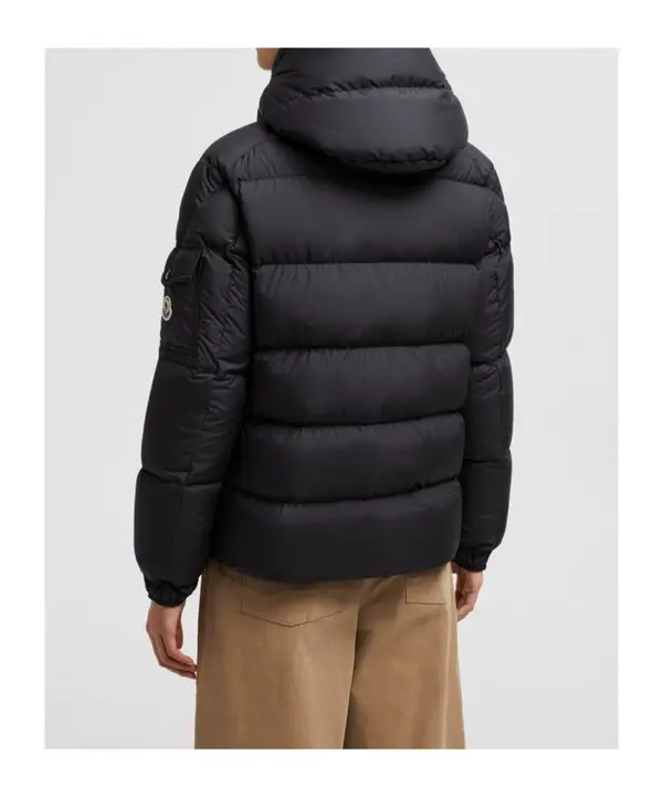 Moncler Maya 70 Hooded Short Puffer Jacket - Black