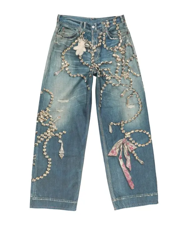 Acne Studios Distressed Loose Fit Jeans