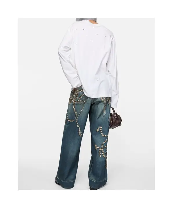 Acne Studios Distressed Loose Fit Jeans