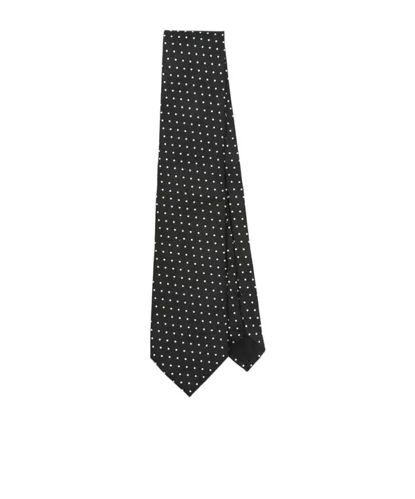 TOM FORD Micro Dot On Weave Silk Neck Tie