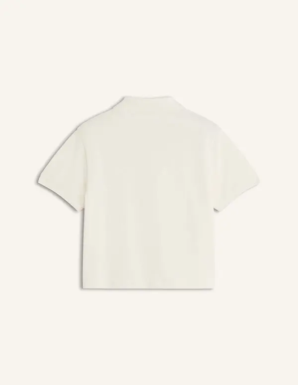 Maison Kitsuné Baby Fox Cropped Polo Top - White