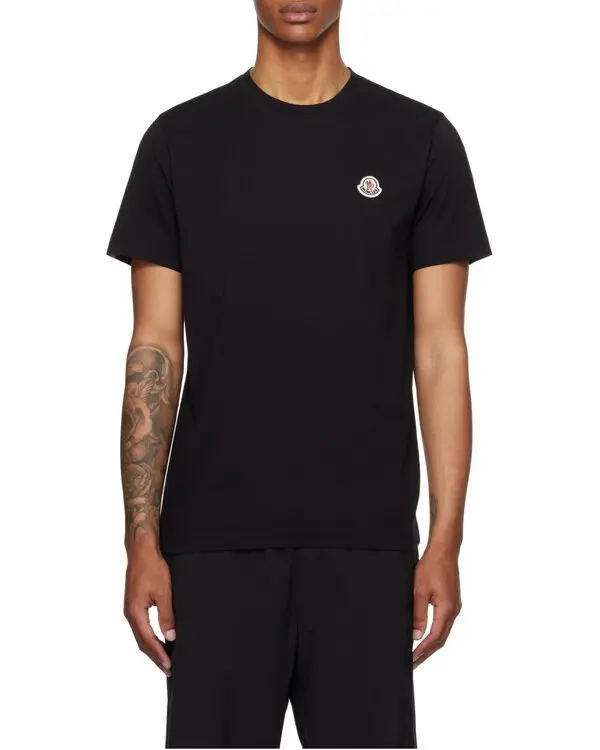 Moncler 3 Packs Logo Patch Crewneck T-shirt - Black