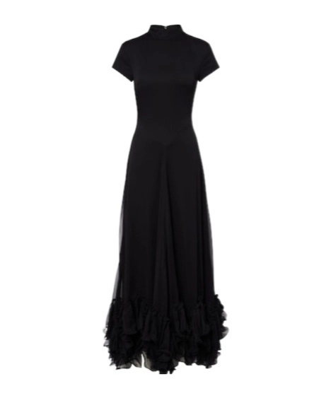 ROTATE BY BIRGER CHRISTENSEN Ruffled Maxi Dress - Black