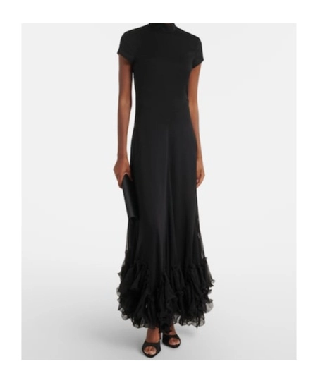 ROTATE BY BIRGER CHRISTENSEN Ruffled Maxi Dress