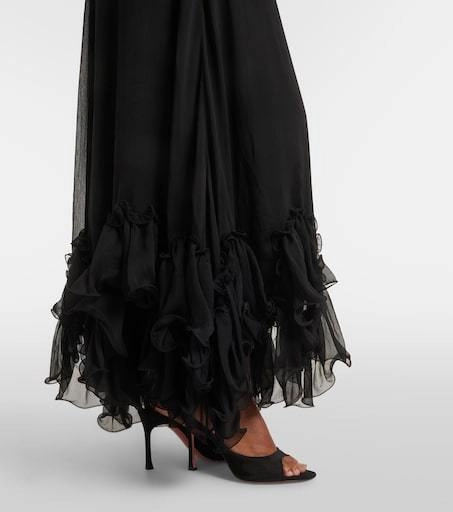 ROTATE BY BIRGER CHRISTENSEN Ruffled Maxi Dress