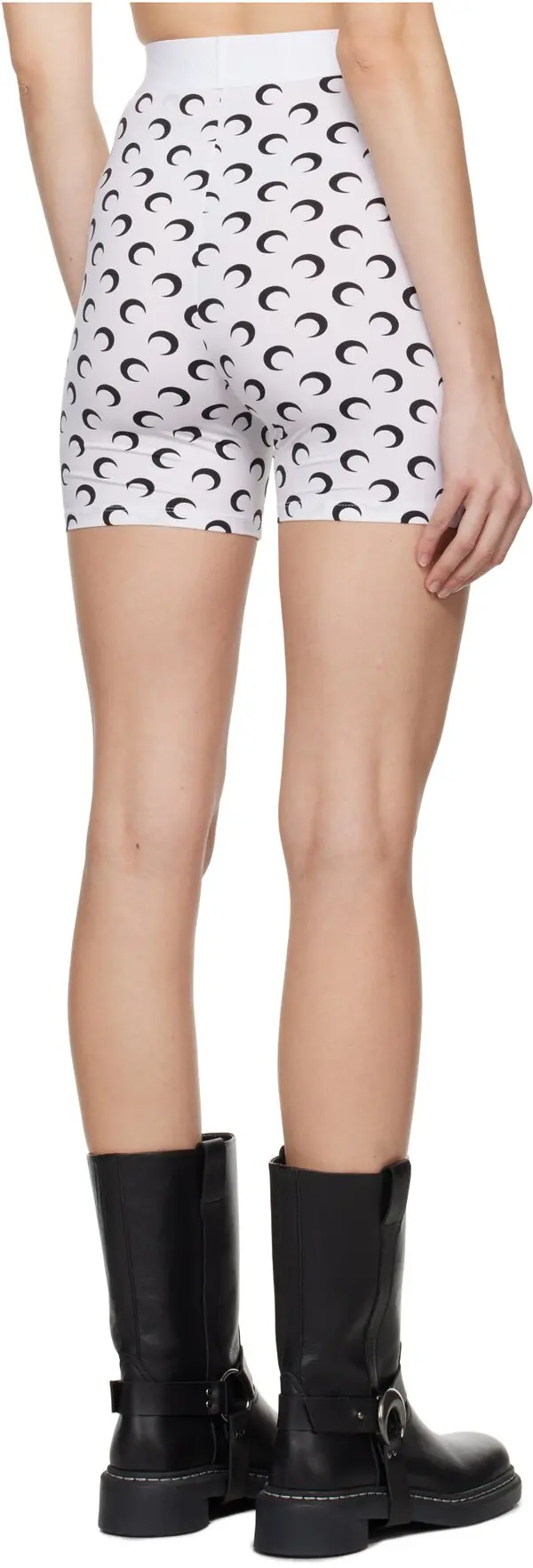 MARINE SERRE Crescent Printed Mini Shorts
