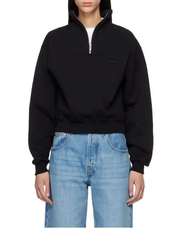 Jacquemus Grosgrain Zipped-rollneck Sweatshirt
