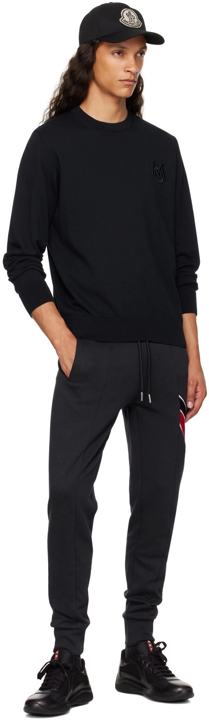 Moncler Logo Embroidered Long-sleeved Sweater