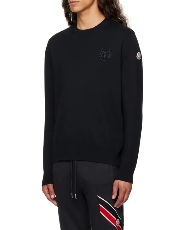 Moncler Logo Embroidered Long-sleeved Sweater